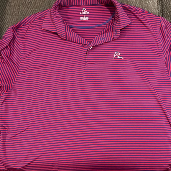 Rhoback | Shirts | Red And Blue Rhoback Short Sleeve Polo | Poshmark